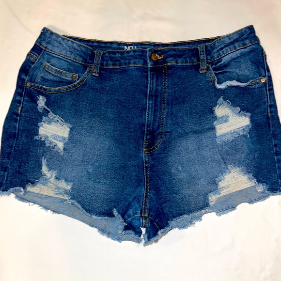 NOBO | Shorts | Nobo Distressed Blue Denim Shorts | Poshmark